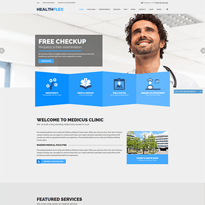 HEALTHFLEX – Doctor Medical Clinic & Health WordPress Theme • SHOP AEDIGI