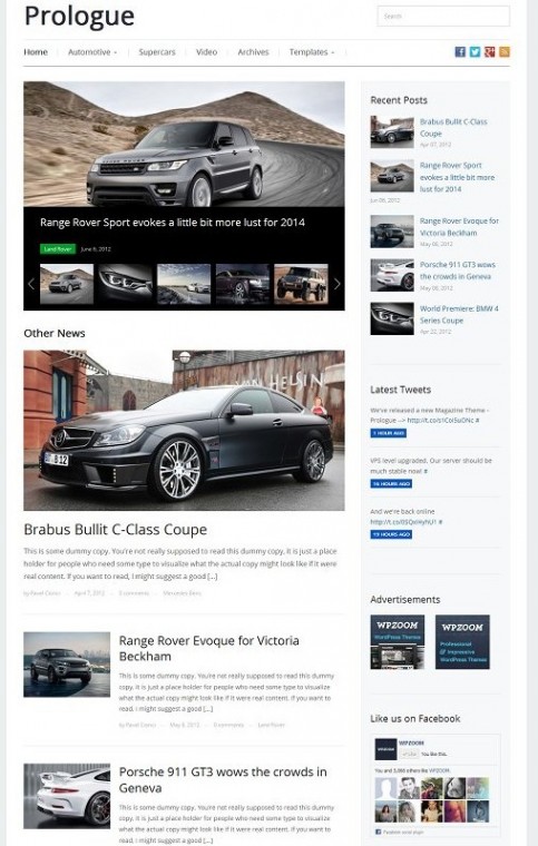 WPZoom Prologue WordPress Theme • SHOP AEDIGI