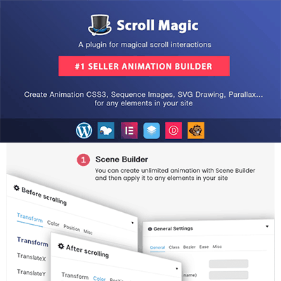 Scroll Magic WordPress – Scrolling Animation Builder Plugin • SHOP AEDIGI