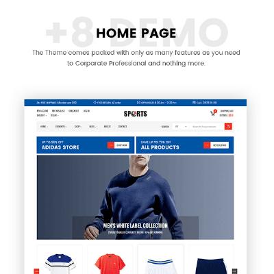 Sport Shop – Sporting Club RTL WooCommerce WordPress Theme • SHOP AEDIGI